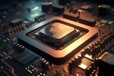 Computer Chip Board Ai Generative Stock Illustration Illustration Of Digital Science 280513905