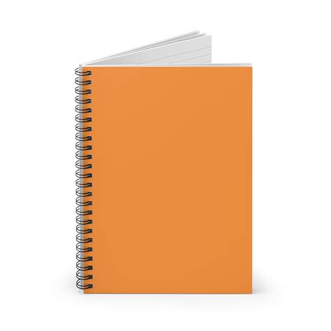 Solid Pumpkin Orange Spiral Notebook Ruled Line Etsy