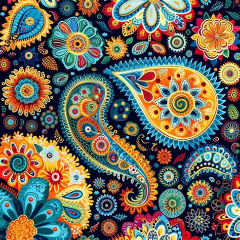 Simple Colorful Paisley Patterns