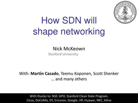 Ppt How Sdn Will Shape Networking Powerpoint Presentation Free