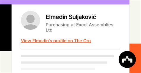 Elmedin Suljaković Purchasing At Excel Assemblies Ltd The Org