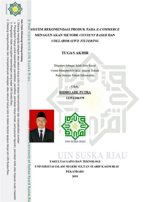 pdf sistem rekomendasi produk pada e commerce menggunakan metode