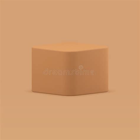 Box Smooth Cube Geometric Shape Pedestal Basic Platform Minimalist 3d Design Realistic Vector