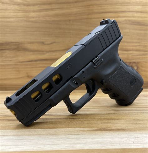 Glock 19 19x Pattern Slide Gen 5 Complete Assembly With Gold Tin Ported Barrel Kineti Tech