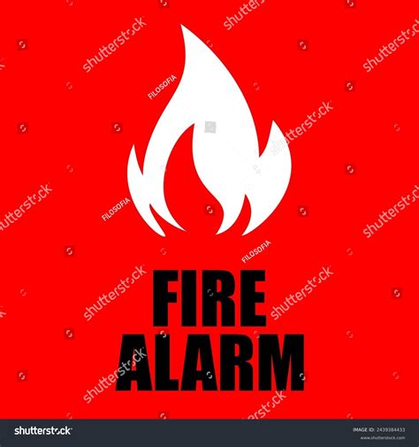 Fire Alarm Icon Logo Vector Stock Vector Royalty Free 2439384433 Shutterstock