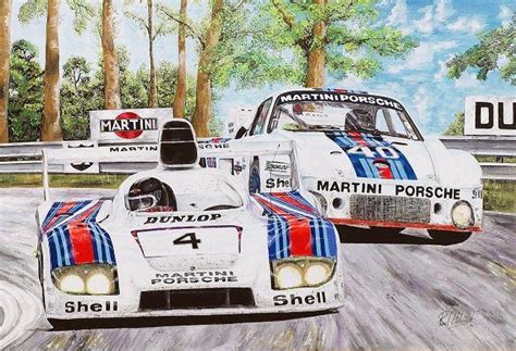Paul Holroyd Shaken Not Stirred Martini Porsche 15x22in R