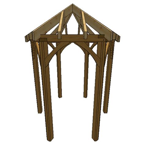 Oak Frame Hexagonal Gazebo 3m Span Swindon Oak