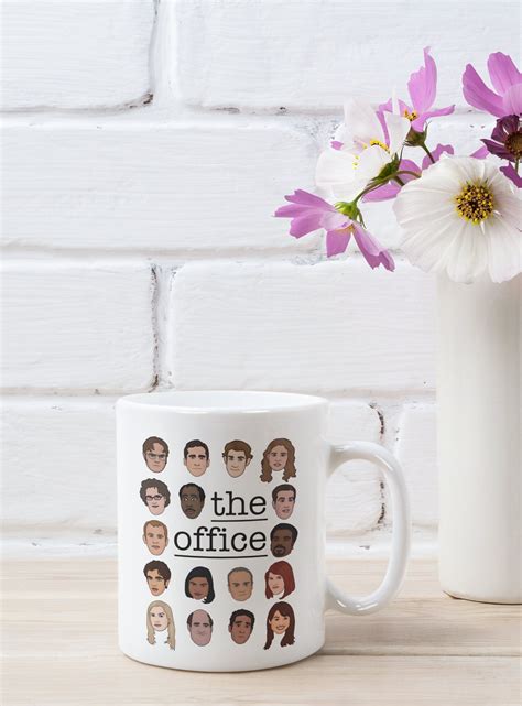 The Office Faces Characters Merch Funny 11 Oz Ceramic Mug T Souvenir