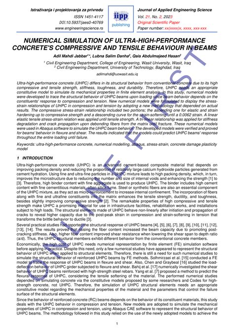 Pdf Numerical Simulation Of Ultra High Performance Concretes
