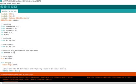 Exit Status 1 Error Compiling For Board Arduino Mkr Wifi 1010 Mkr