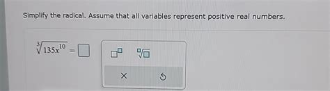 solved simplify the radical assume that all variables