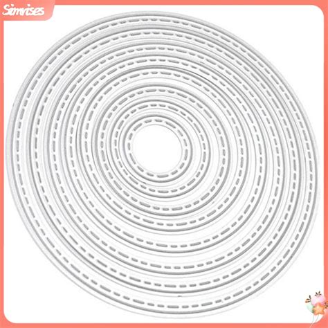 {simrises} 8pcs Set Circle Metal Cutting Dies Diy Scrapbook Paper Cards Craft Stencil Mold