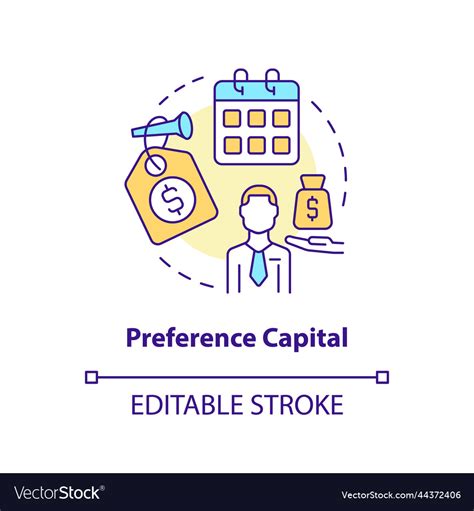 Preference Capital Concept Icon Royalty Free Vector Image