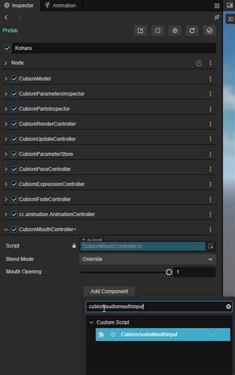 口形同步设置 sdk for cocos creator sdk 教程 live2d manuals and tutorials