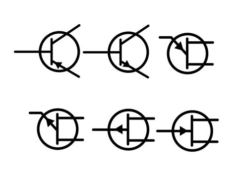Various Transistor Electronic Circuit Symbols For Schematics 67442272