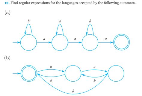 Solved 12 Find Regular Expressions For The Languages