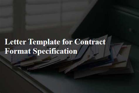 Letter Template For Contract Format Specification Free Samples In Pdf