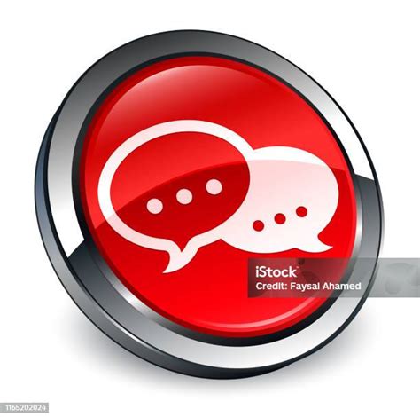 토크 버블 아이콘 3d 빨간색 둥근 버튼 0명에 대한 스톡 벡터 아트 및 기타 이미지 0명 3차원 형태 기포 Istock