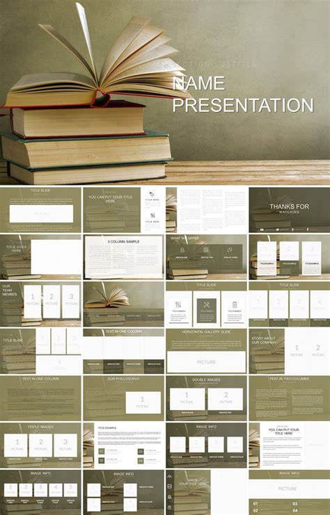 Educational Books PowerPoint Template Presentation Powerpoint Templates Educational Books