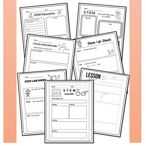 Stem Planning And Design Template Science Project Worksheet By Teachex