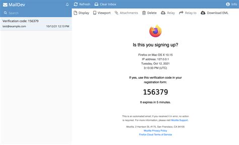 Local Emails With Maildev Firefox Ecosystem Platform
