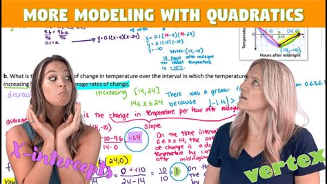 More Modeling With Quadratics YouTube