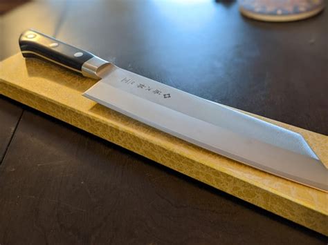 nkd tojiro dp kiritsuke 210mm my first real nice chef s nice 😭 r