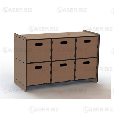 Органайзер с 6 ящиками » maket.LaserBiz.ru - Макеты для лазерной резки