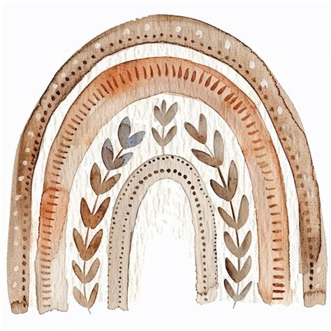 Premium Photo A Drawing Of An Arch With A Tree On It