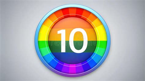Rainbow Countdown Circle A Vibrant Timer For Pride Generative Ai Stock