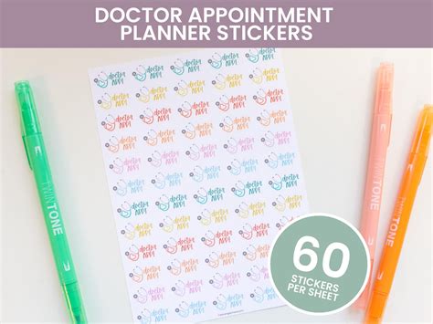 Doctor Appointment Reminder Planner Stickers Appointment Sticker