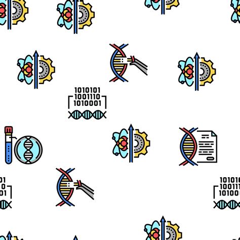 Genetic Engineering Vector Seamless Pattern 10142781 Vector Art At Vecteezy