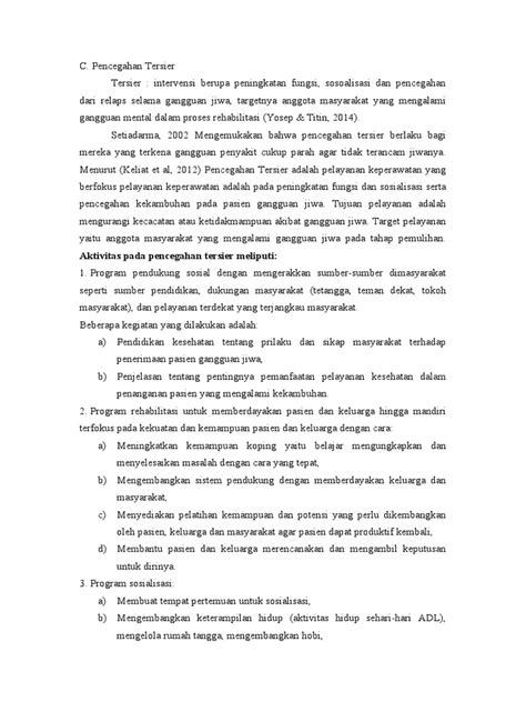 Pencegahan Tersier Pdf