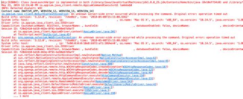 Operation Timed Out While Switching To Webview Context In Appium 113 Issuesbugs Appium Discuss