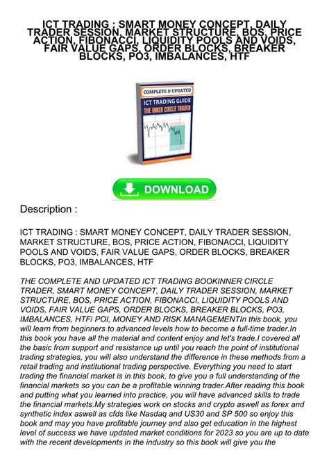[pdf Read Online] Ict Trading Smart Money Concept Daily Trader Session Market Structure Bos