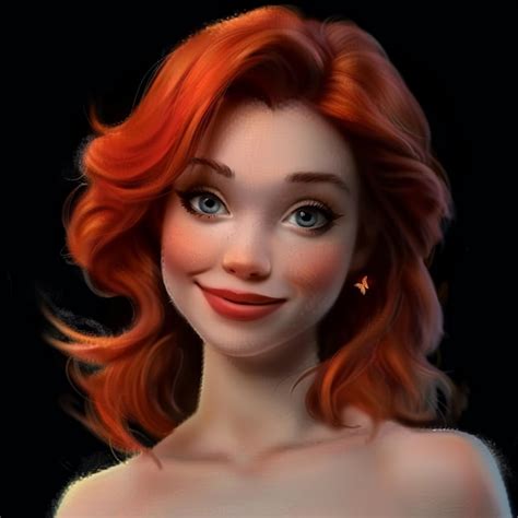 Premium Photo A Close Up Of A Woman With Red Hair And A Black Premium Photo A Close Up Of A Woman With Red Hair And A Black