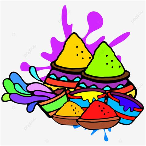 홀리 컬러 페스티벌 벡터 화려한 홀리 해피 홀리 Png 일러스트 및 벡터 에 대한 무료 다운로드 Pngtree