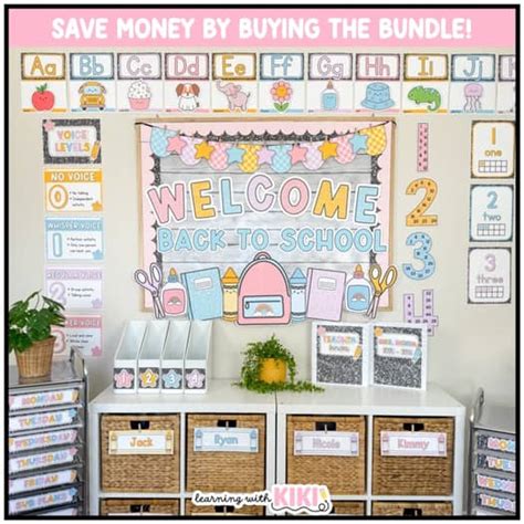 Composition Notebook Classroom Decor Bundle Pastel Theme Canva