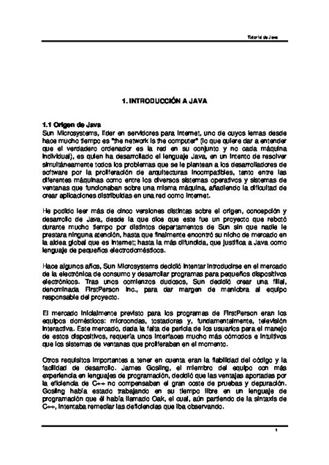 1 introducción a java 1 1 origen de java sun microsystems id
