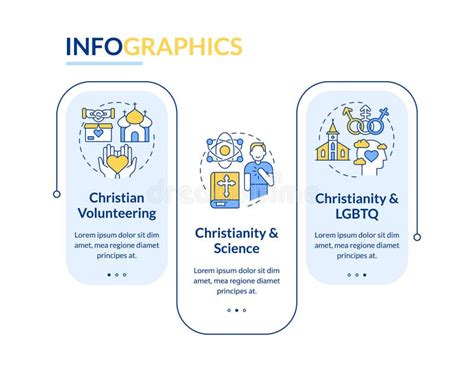 Modern Christianity Rectangle Infographic Template Stock Illustration Illustration Of Modern