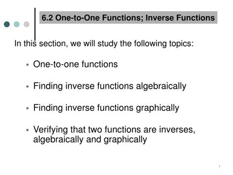 ppt 6 2 one to one functions inverse functions powerpoint