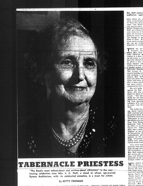 The Rymans Woman Led Legacy Lula C Naff Ryman Auditorium