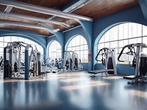 Premium Ai Image Gym Nobody Empty Fitness Club Gymnastic Exercisers