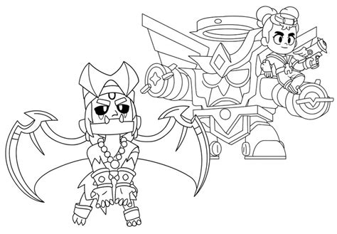 Kolorowanka Brawl Stars Anioły I Demony 2025 Martyr Meg And Infernal