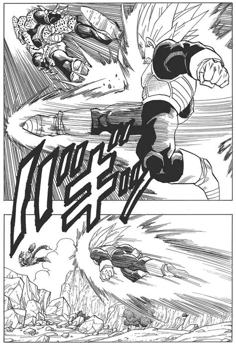 Vegeta Vs Cell Manga De Dbz Ilustración De Dragón Dibujo De Goku