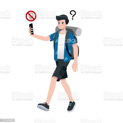 젊은 행복 남자 관광 플랫 만화 캐릭터 여름 휴가 여행에서 남성 사람들을 여행 흰색 배경에 고립 관광에 대한 스톡 벡터 아트 및