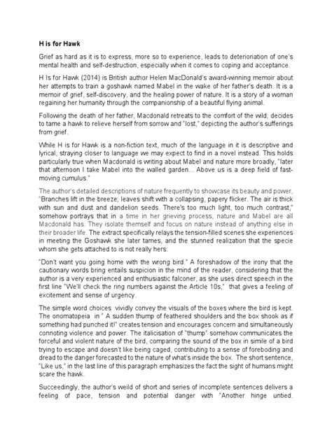 H Is For Hawk Pdf
