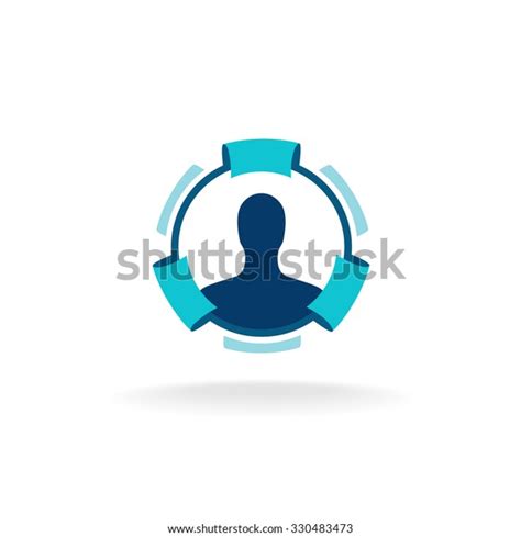 Round Tech Border Frame Template Portrait Stock Illustration 330483473