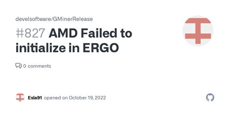 Amd Failed To Initialize In Ergo · Issue 827 · Develsoftware