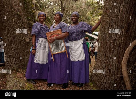 Gullah Folk Singers Pose During A Cultural Festival On Sapelo Island